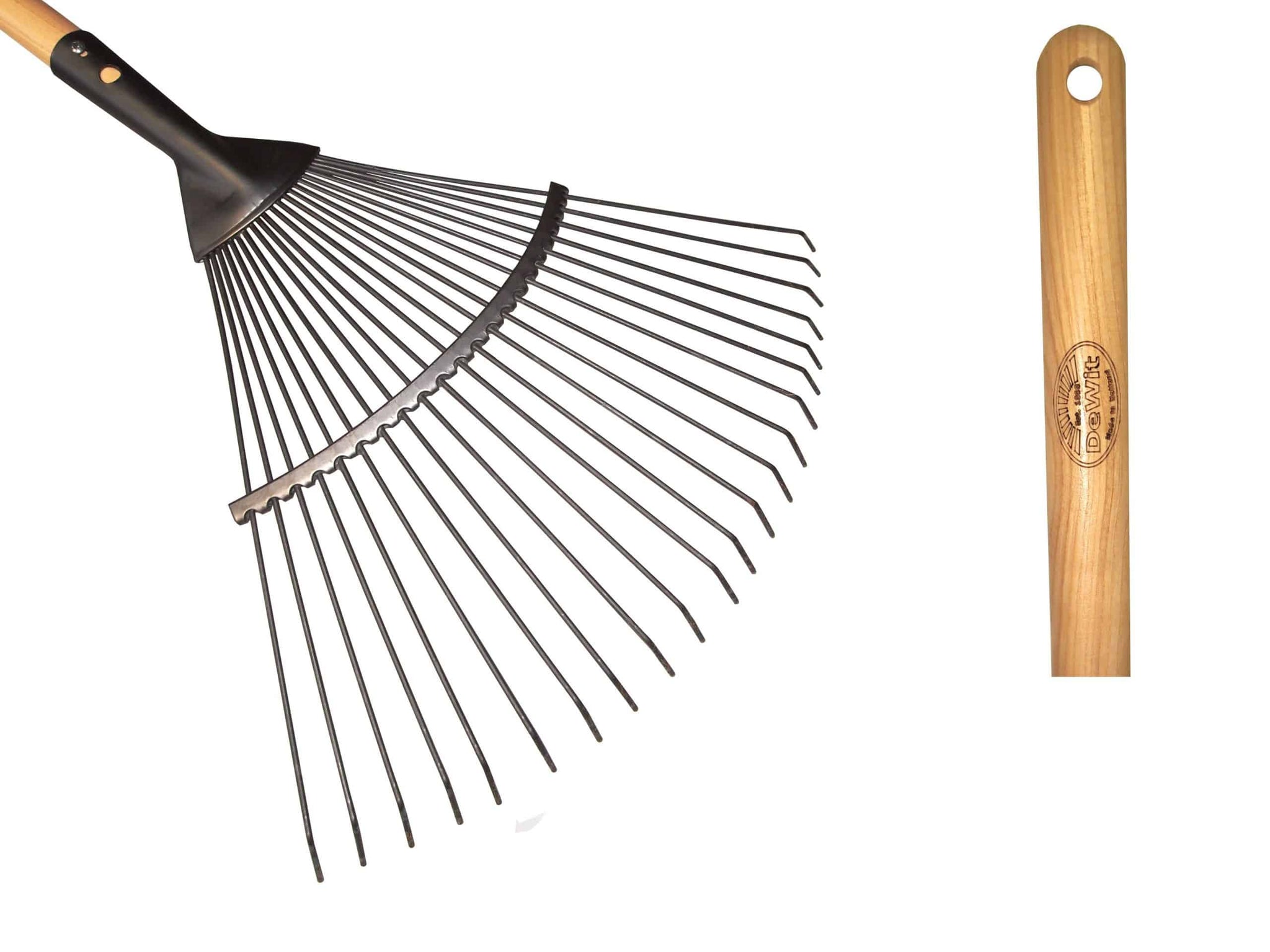 DeWit Leaf Lawn Rake Ash handle 150cm 1112 European Tools Australia